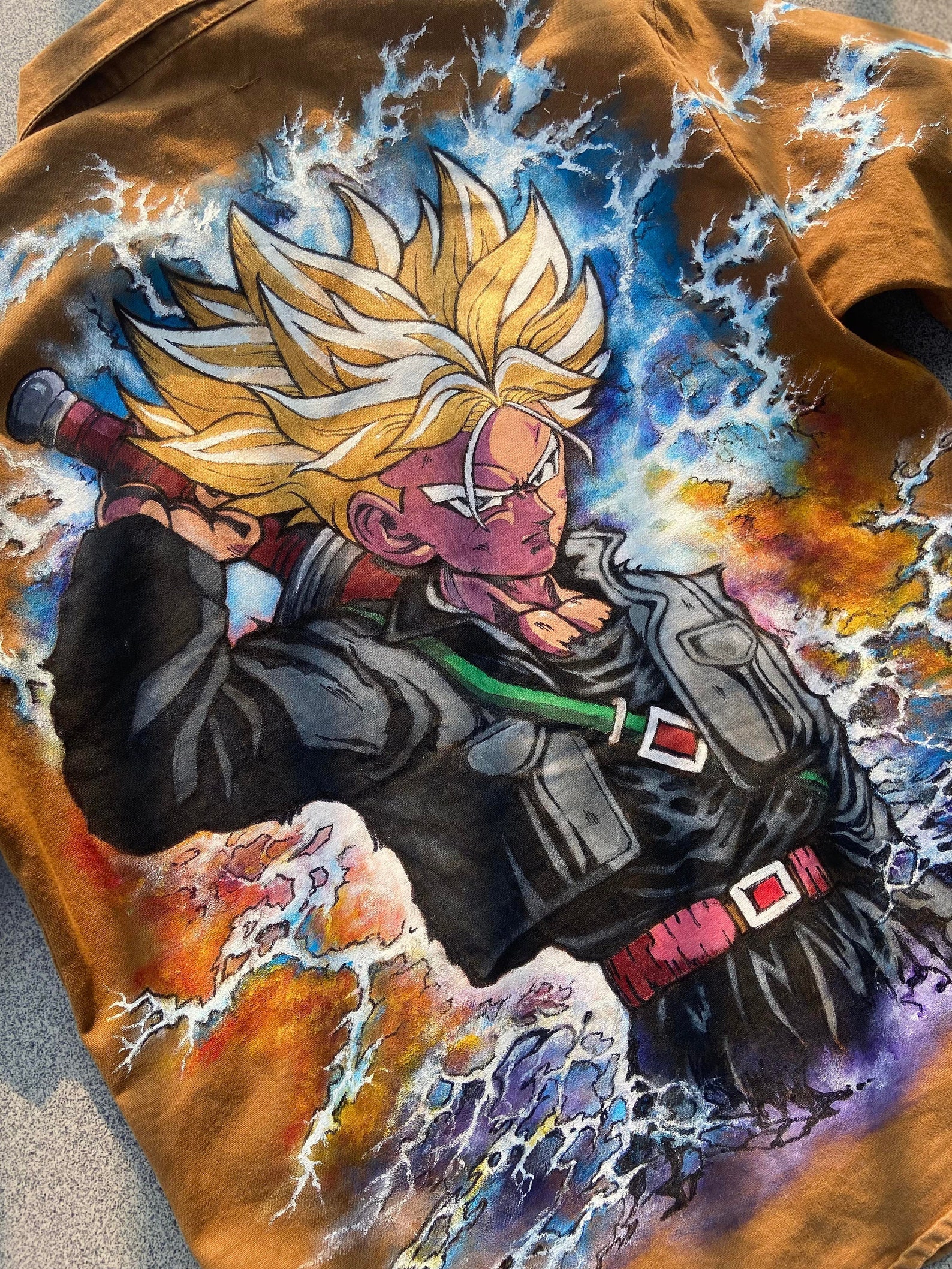 Custom Hand Painted Anime Denim Jacket, Personalised Gift for Boyfriend ...