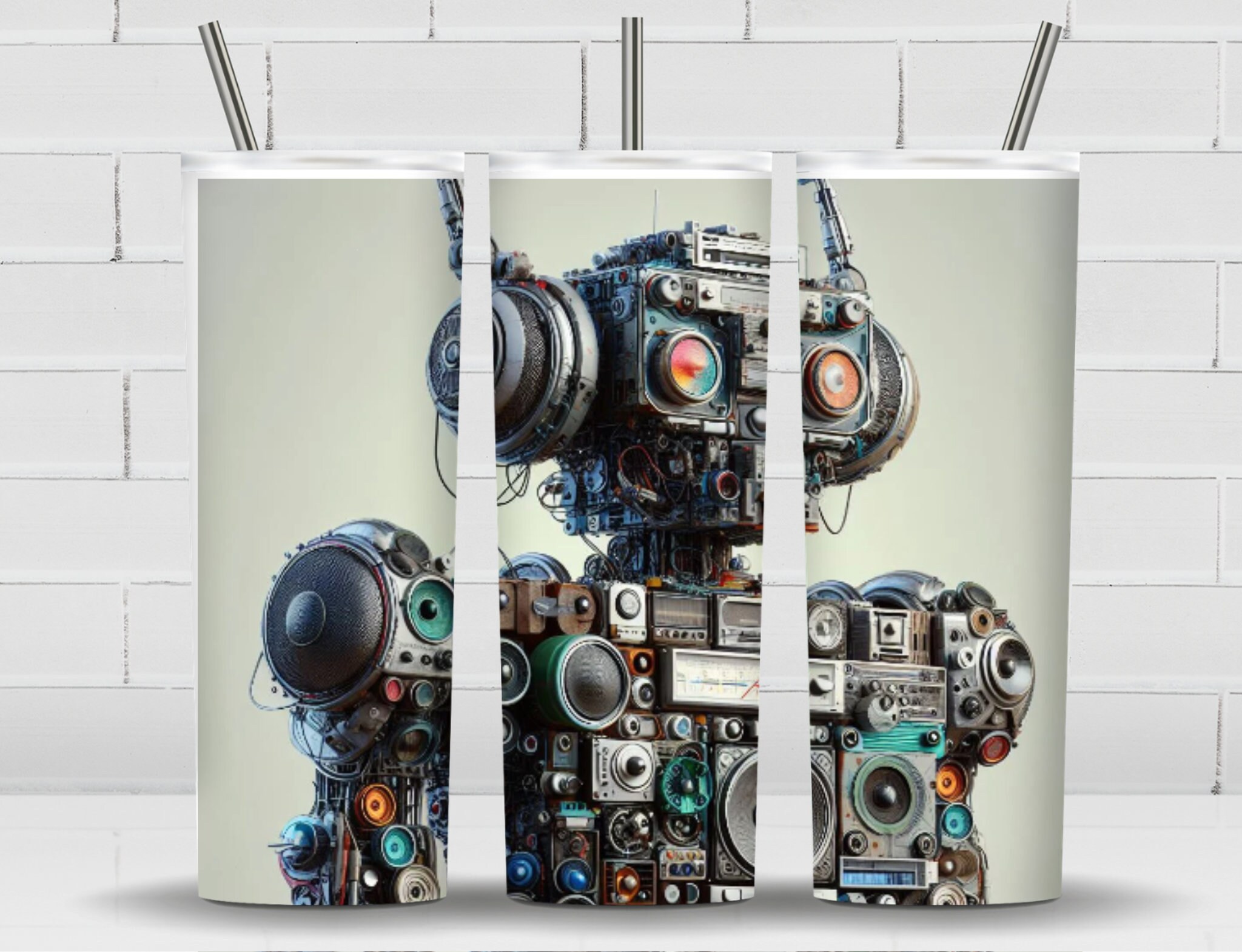 Robot Tumbler Design, Robot Png Design, Digital Design for Tumbler, 20 ...