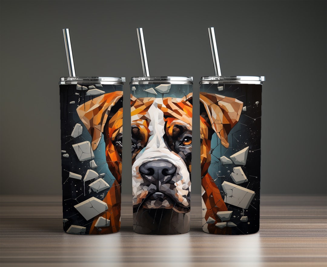 Stanley Boxer Bull Dog 3D Acrylic - Playful Graffiti Style ...