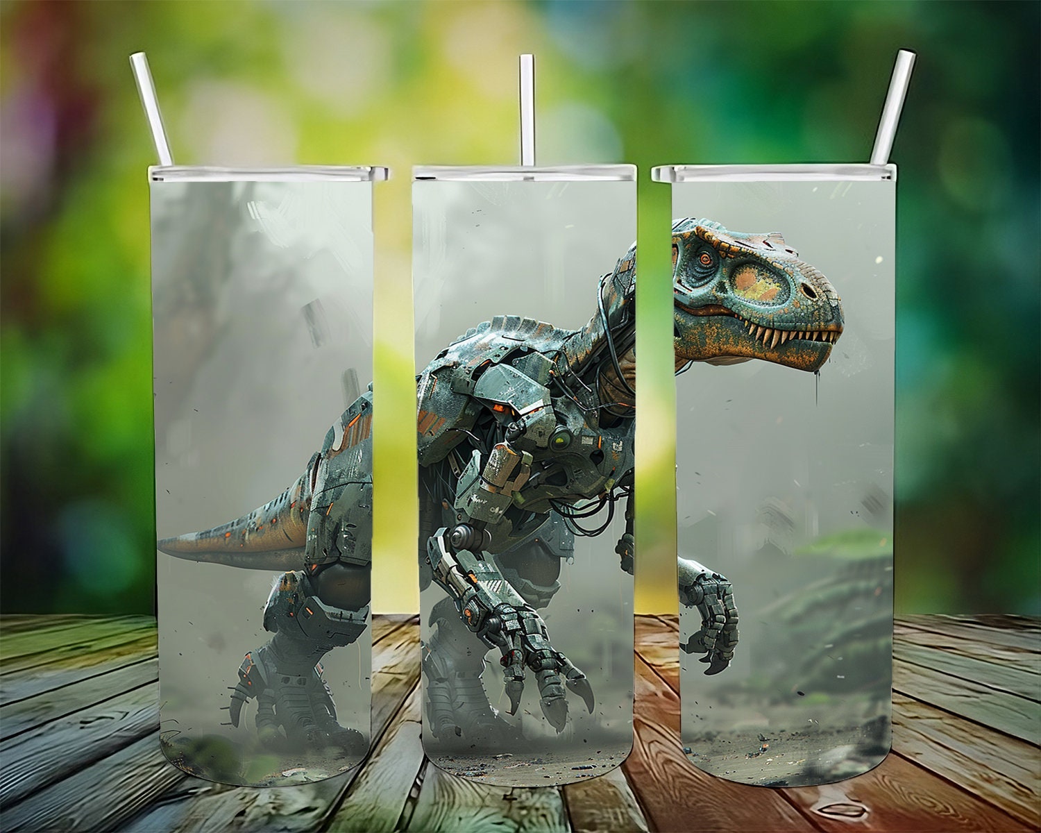 Futuristic T Rex Tumbler Wrap, Dinosaur PNG Designs, 20 Oz Tumbler Wrap ...