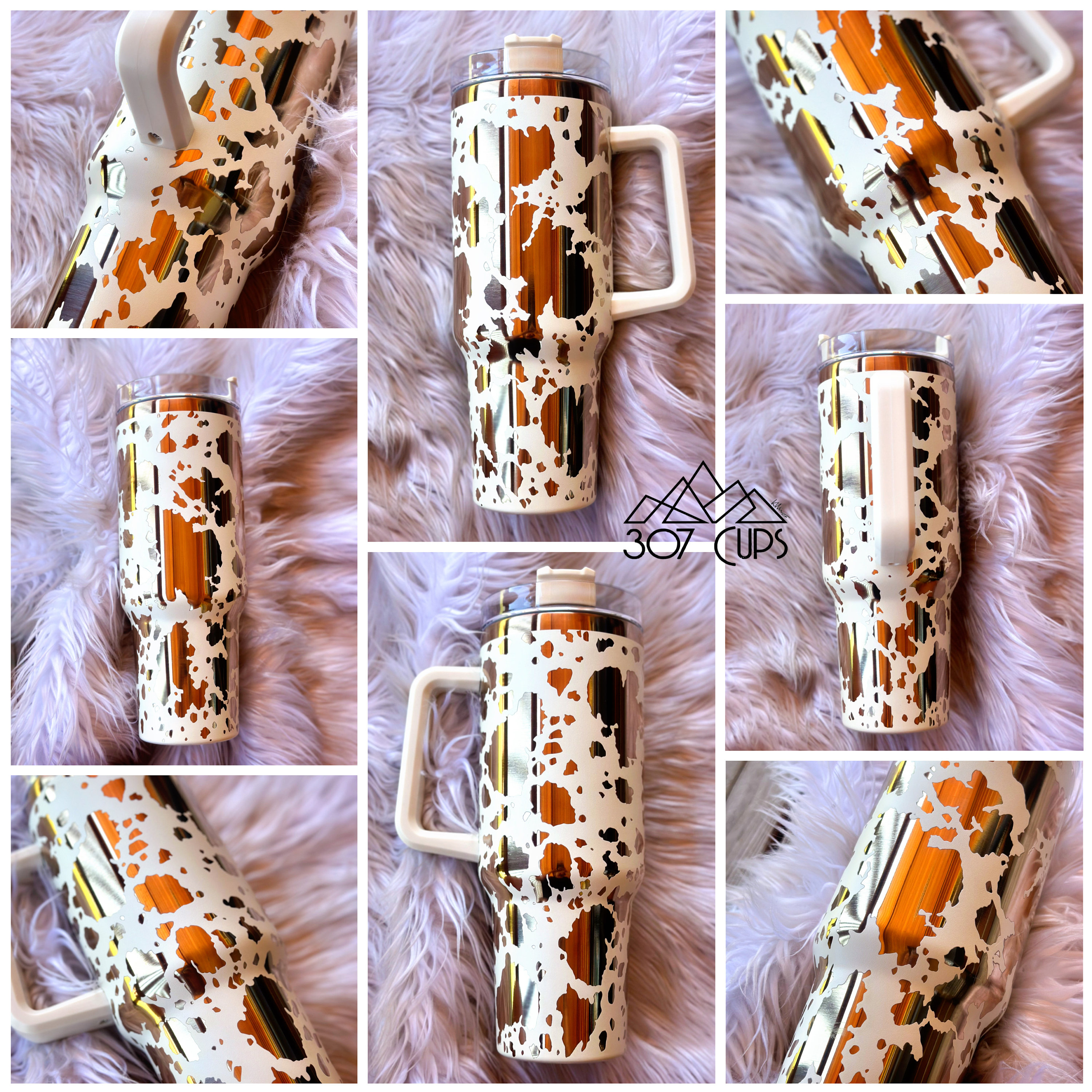 Cowhide Cowprint LASER ENGRAVING Tumbler Wrap SVG - Etsy