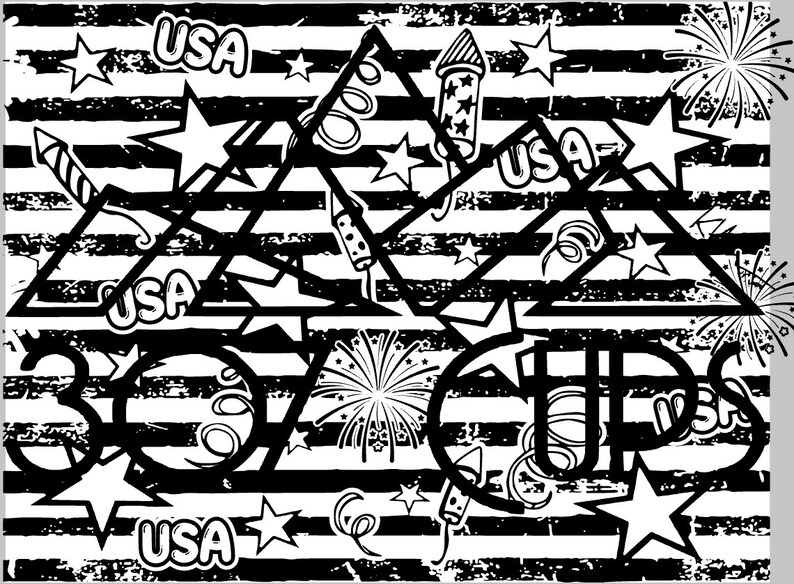 USA America 4th of July Laser ENGRAVING Tumbler Wrap SVG - Etsy