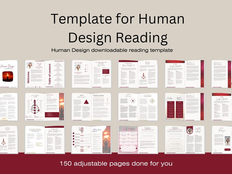 Editable Human Design Reading Template With Planets / Report Template ...