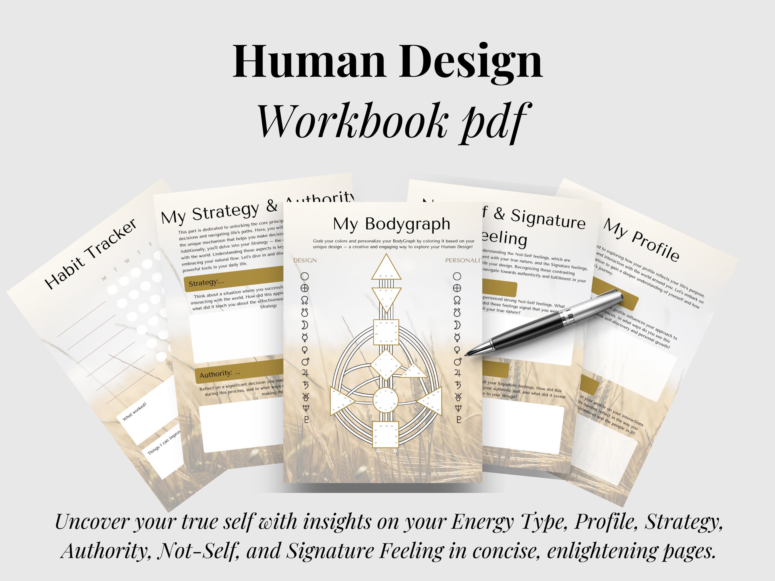 Human Design Workbook | Printable Workbook | 55 Pages of Self-descovery ...