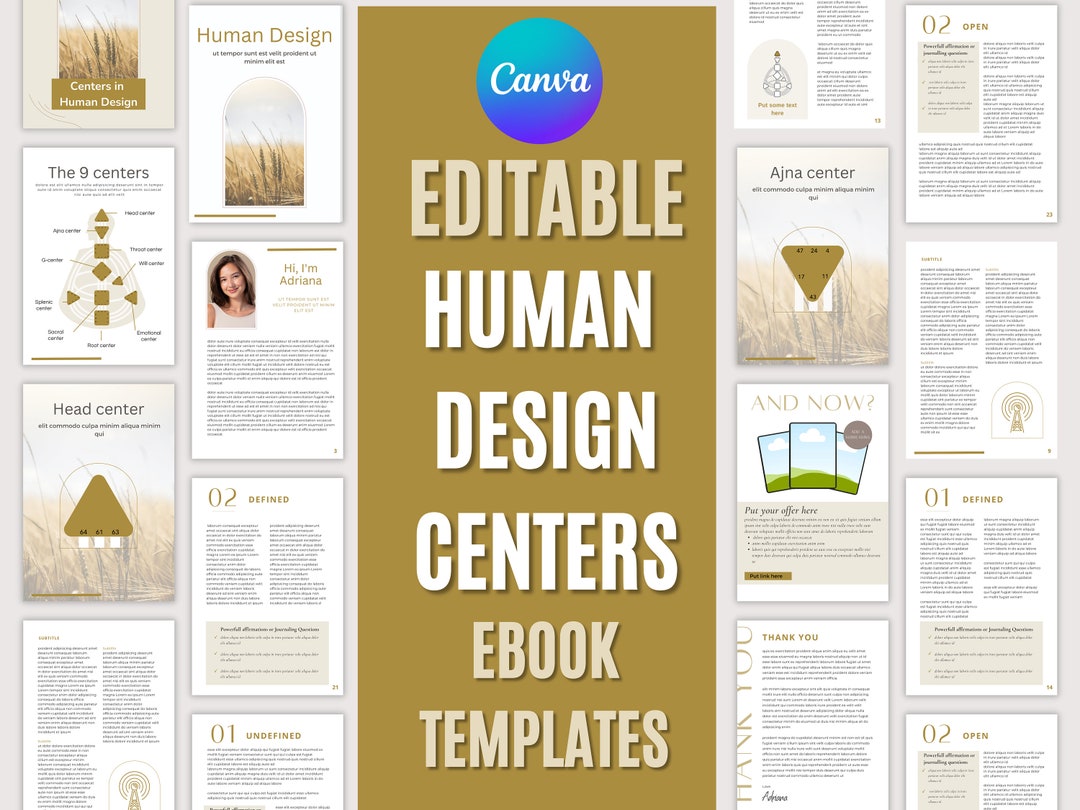 Human Design Centers Ebook Template: Canva Guide for Coaches (digital ...