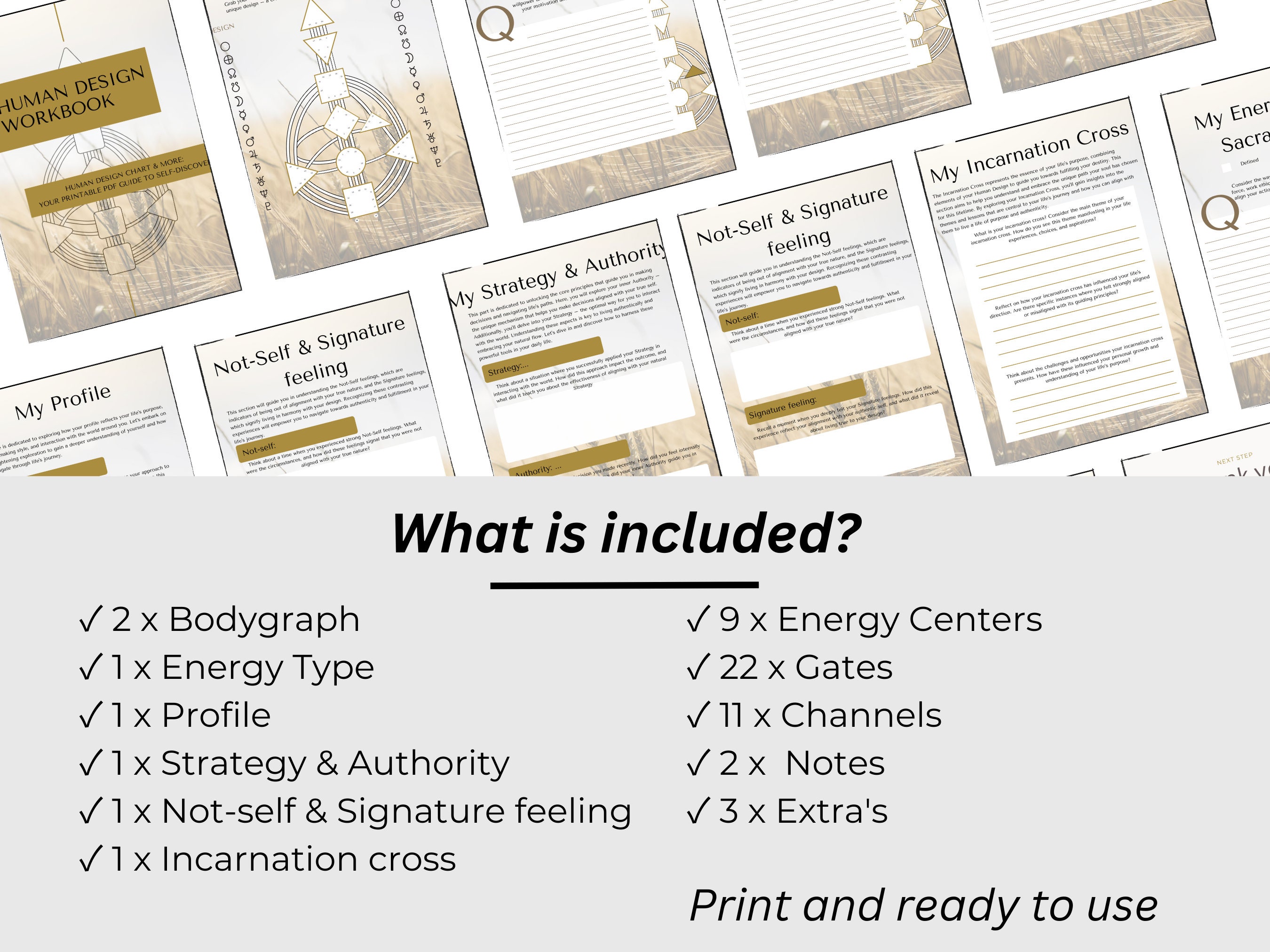 Human Design Workbook Printable Workbook 55 Pages of Self-descovery and ...