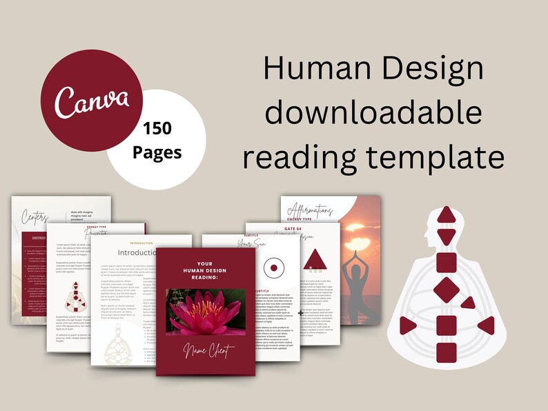Editable Human Design Reading Template With Planets / Report Template ...