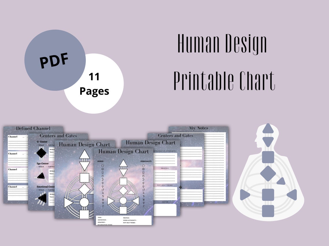 Human Design Chart: Self-discovery Bodygraph (printable PDF) - Etsy
