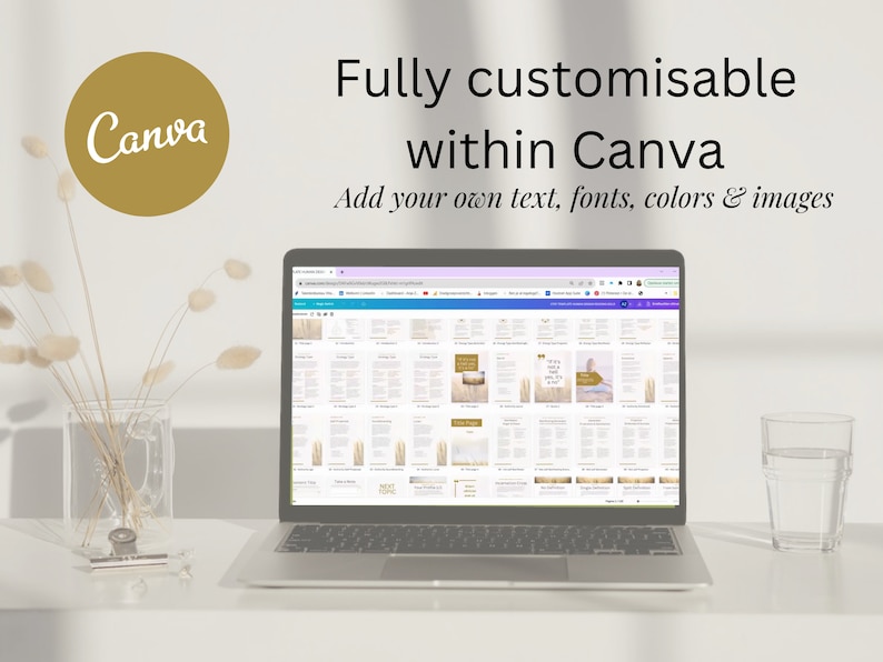 Human Design Reading Template Canva | Soft Gold | Editable HD Workbook ...