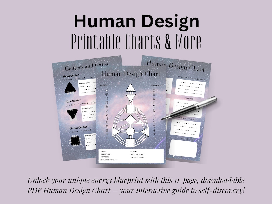 Human Design Chart | Human Design Bodygraph: Your Printable PDF Guide to Self-discovery - Etsy