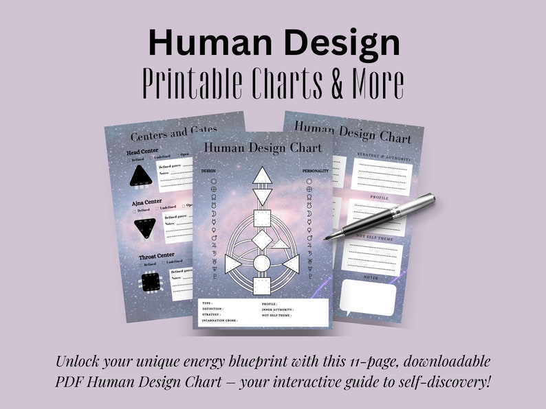 Human Design Chart | Human Design Bodygraph: Your Printable PDF Guide ...