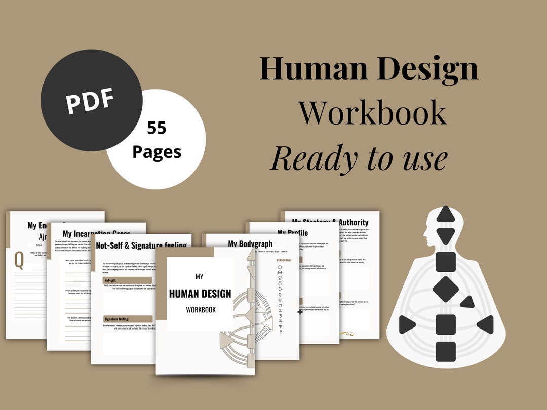 Human Design Workbook | Printable Workbook | 55 Pages of Self-descovery ...