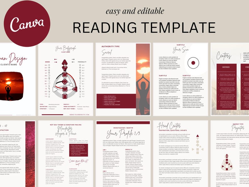 Editable Human Design Reading Template With Planets / Report Template ...
