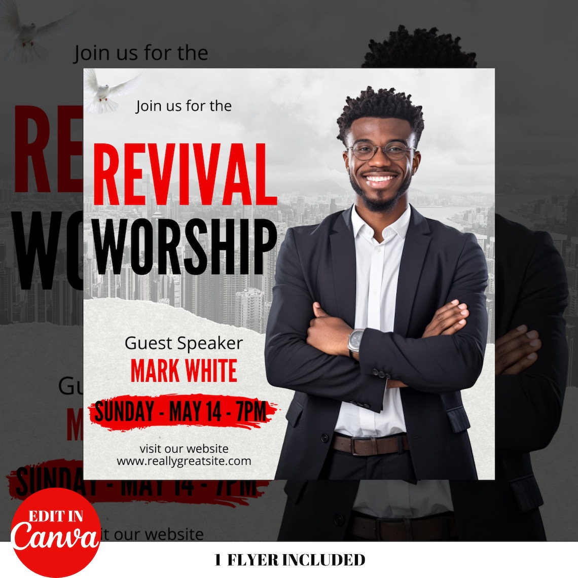 Church Flyer, Revival Flyer, Memorial Flyer, Bible Study Flyer, DIY ...