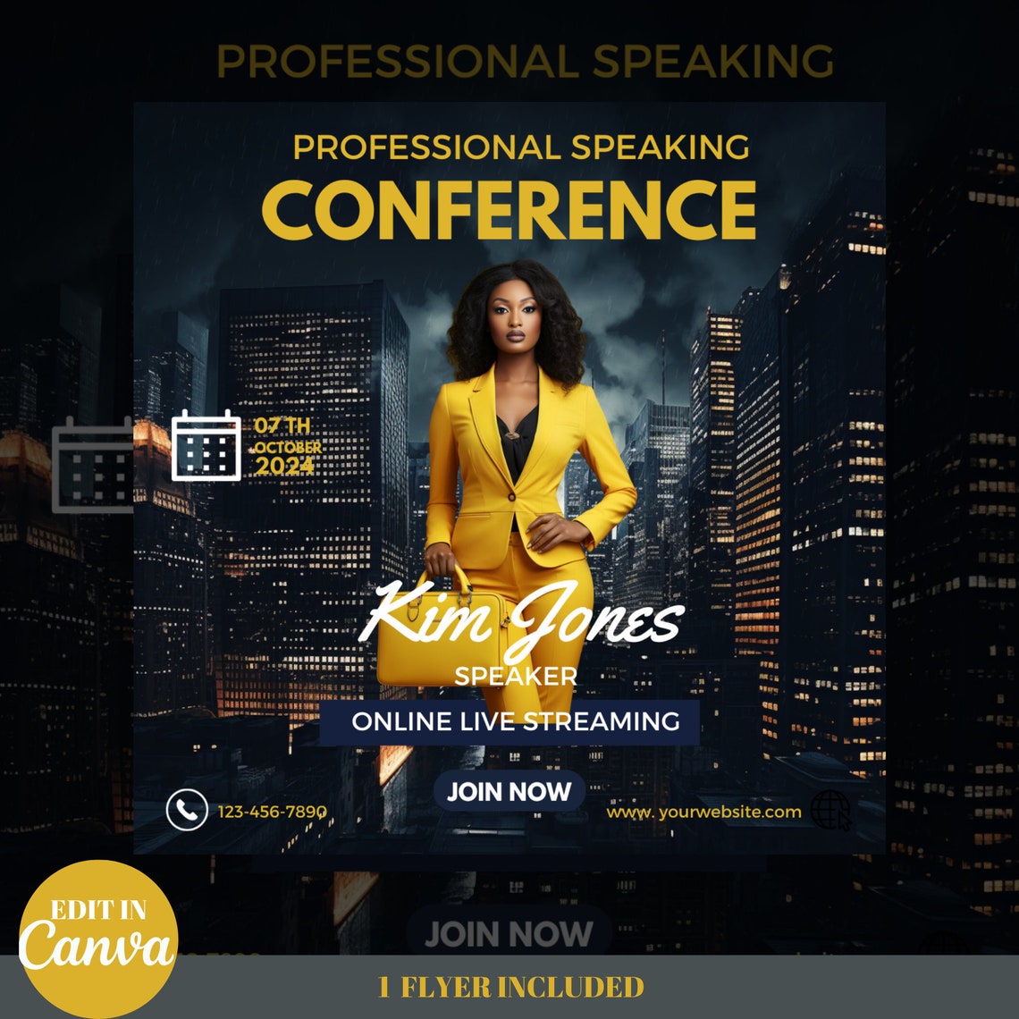 Digital Flyer, Business Flyer, Meeting Flyer, Conference Flyer, DIY ...