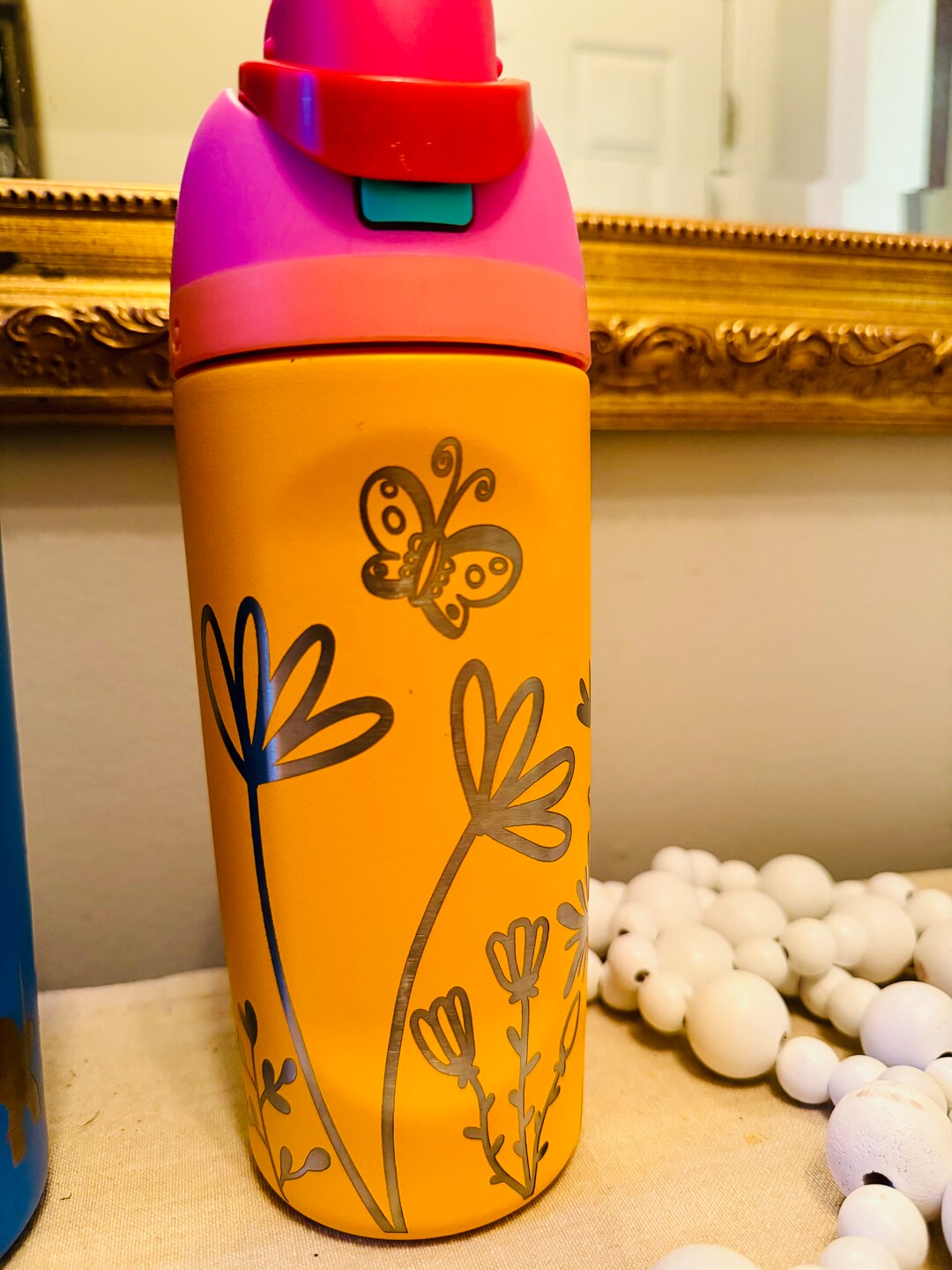 Owala 16 Oz Spring Garden Engraved Water Bottle Kids Customized Water ...