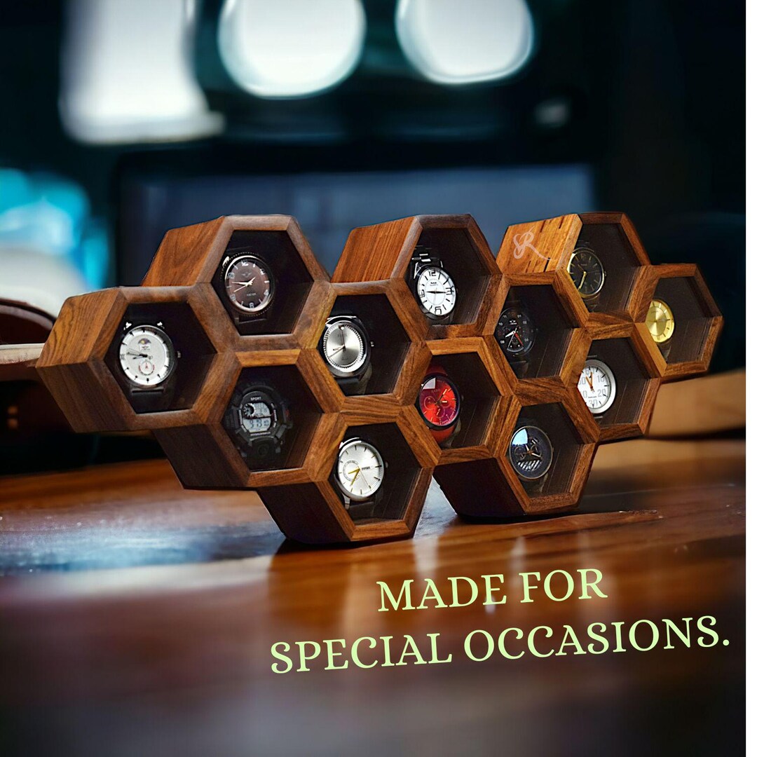 Handmade Watch Box, Long-Lasting Wooden Watch Box,Rosewood Honeycomb ...