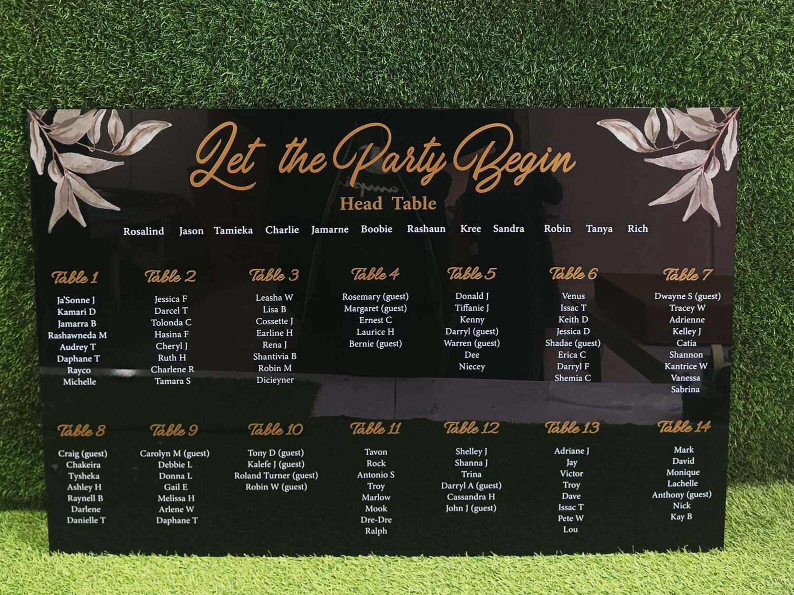Large Table Seating Chart, Acrylic Wedding Seating Chart Sign, Find ...