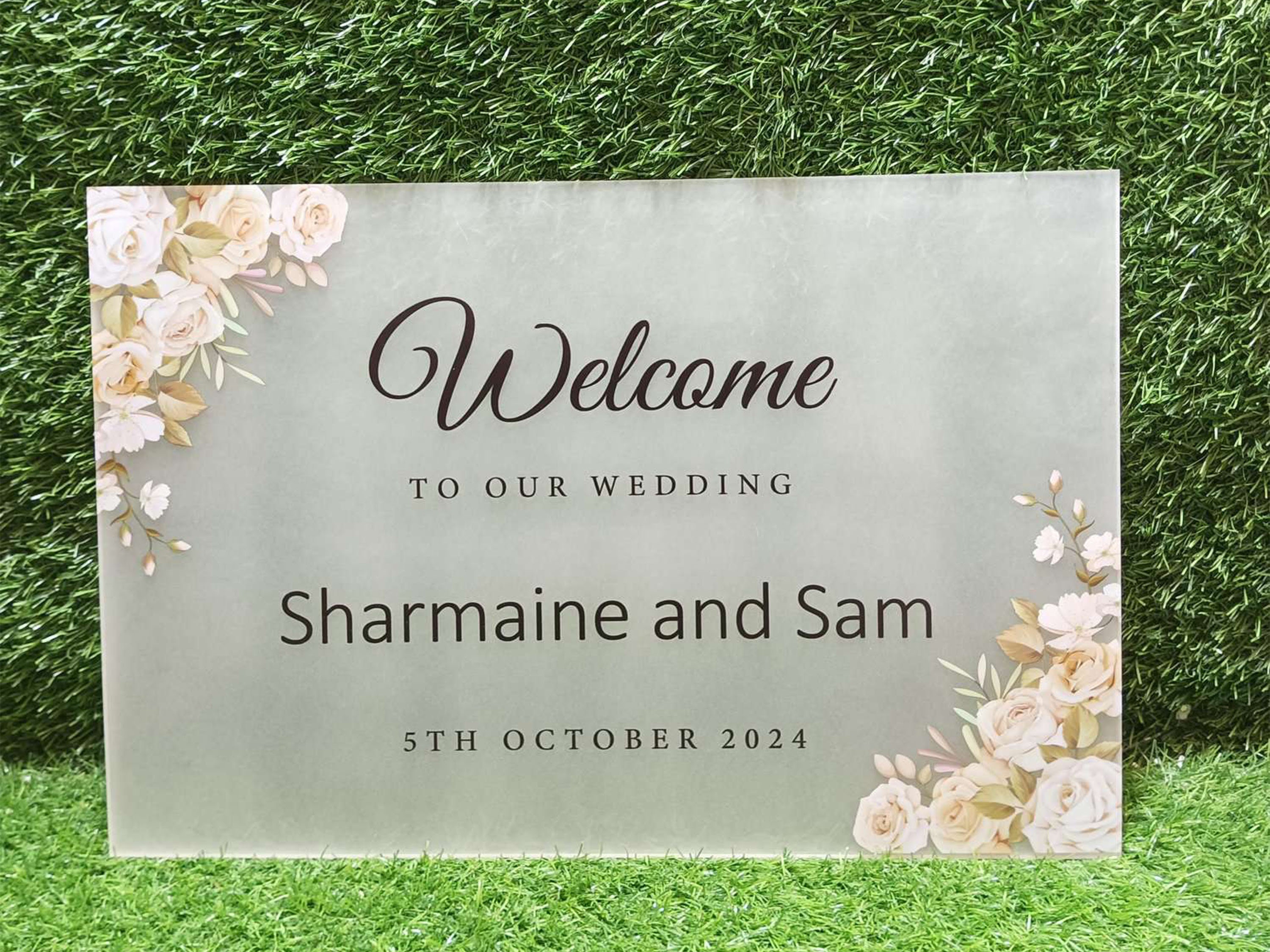 Custom 3D Acrylic Wedding Welcome Sign, Personalized Nikkah Sign ...