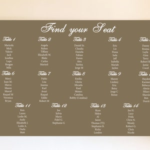 Large Table Seating Chart, Acrylic Wedding Seating Chart Sign, Find ...