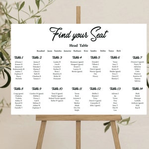 Large Table Seating Chart, Acrylic Wedding Seating Chart Sign, Find ...