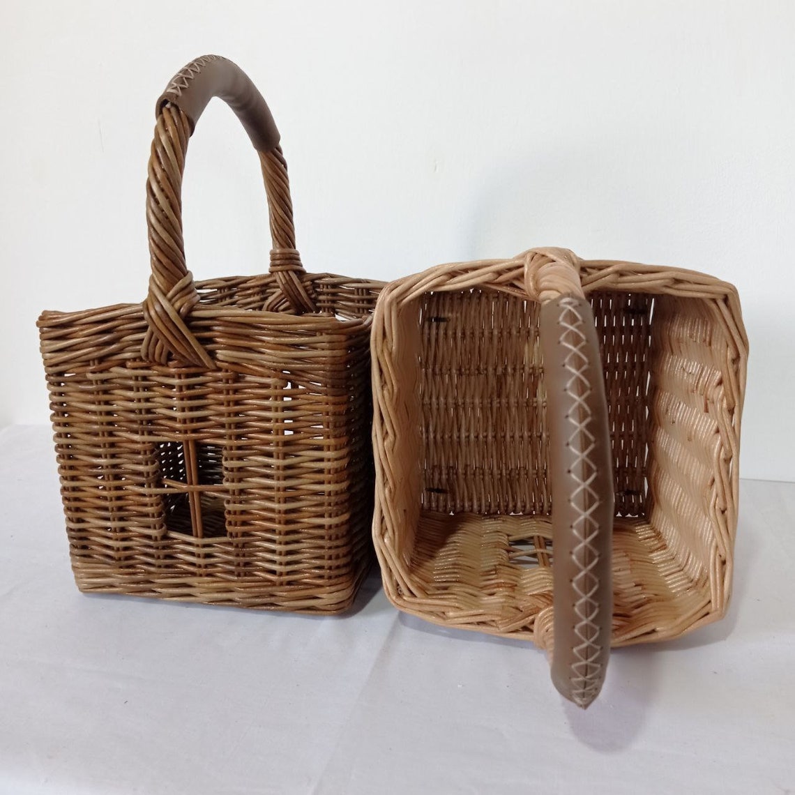 Children's Wicker Basket - Wicker Basket - Brown Basket - Wicker Basket ...