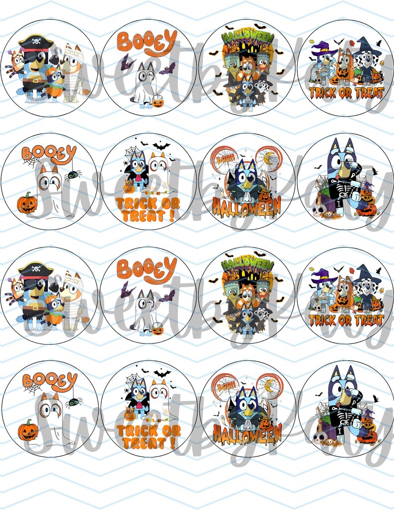 Bluey Halloween Edible Images - Etsy