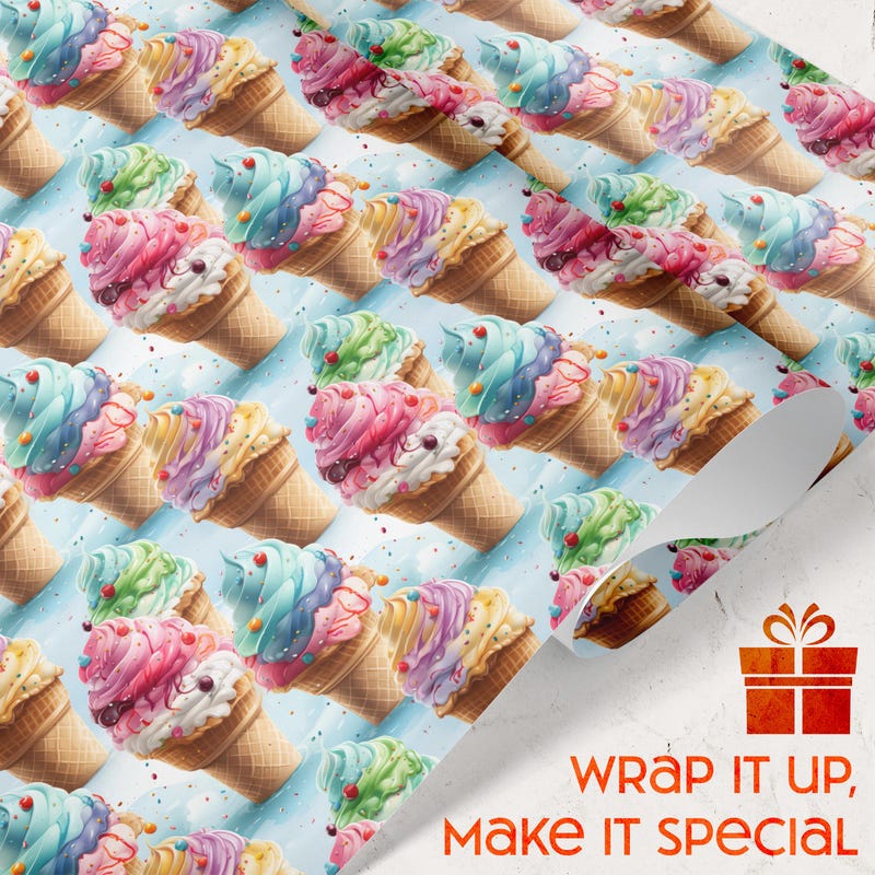 Ice Cream Cone Wrap - Etsy
