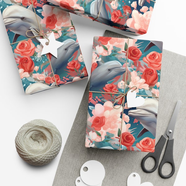 Dolphin Wrapping Paper - Etsy