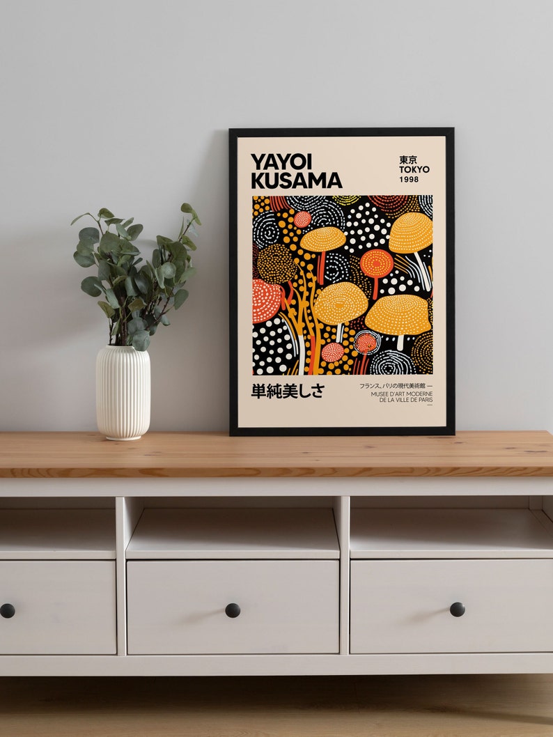 YAYOI KUSAMA, Yayoi Kusama Poster, Graphic Design Print, Exhibition ...