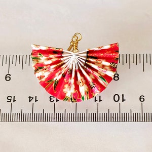 Origami Fan Earrings, Paper Fan Earrings, Origami Paper Jewelry, Simple ...
