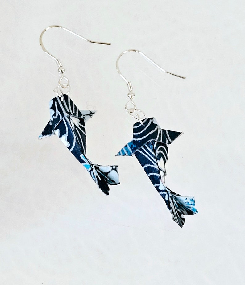 Origami Koi Fish Earrings: Japanese Paper Dangle Jewelry - Etsy