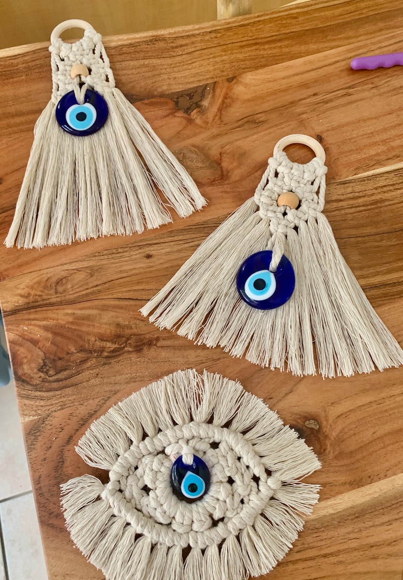 Macrame Evil Eye Wall Hanging - Etsy