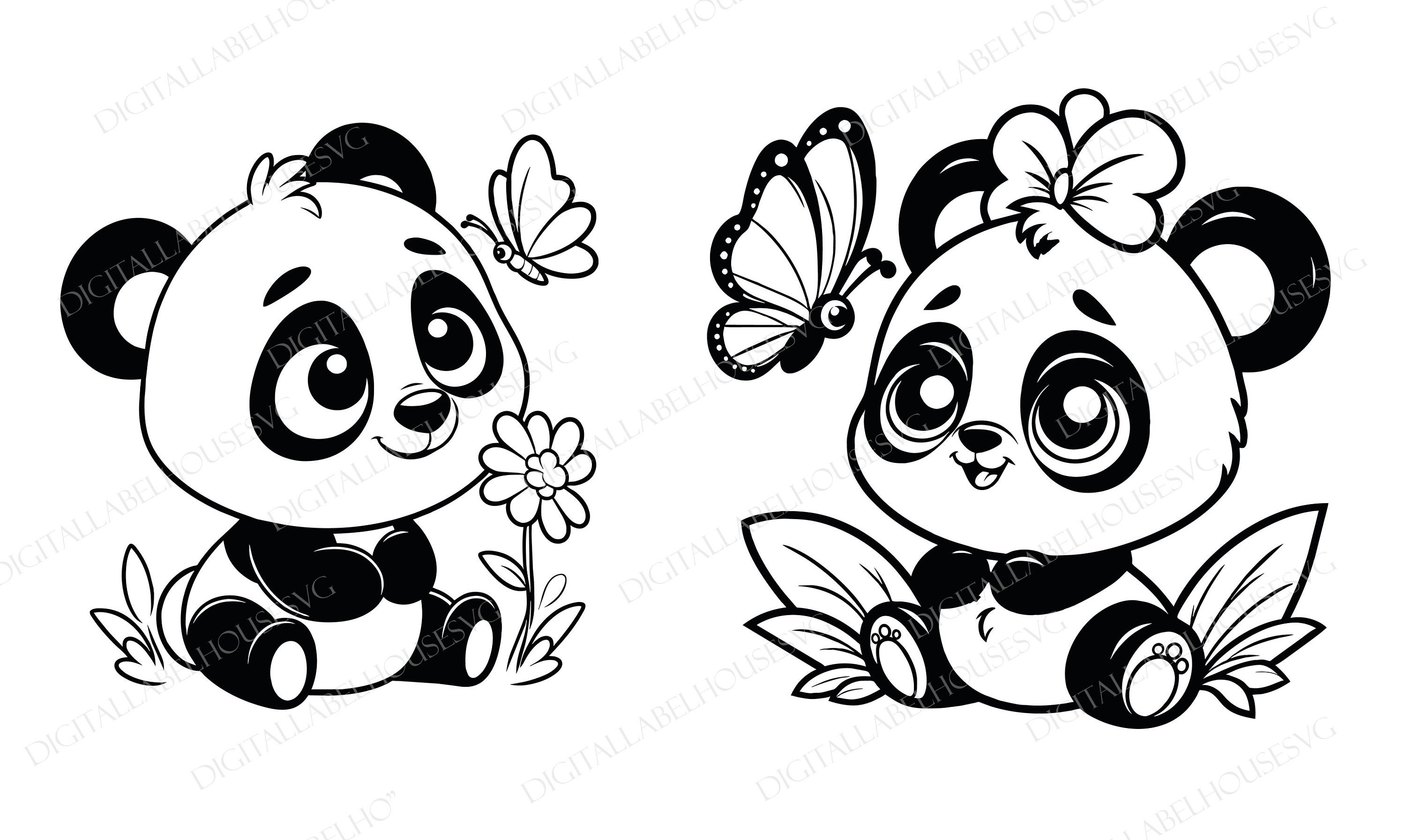 Panda SVG, Panda Face SVG File, Cute Panda Head, Panda Clipart, Cute ...