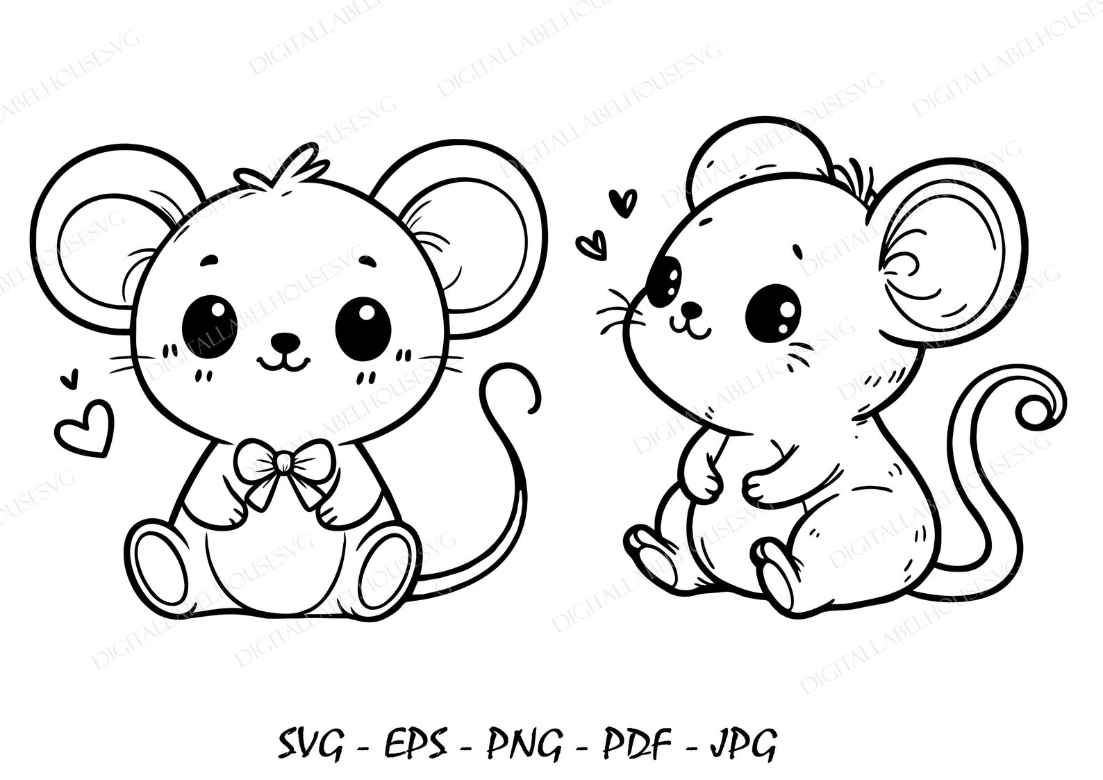 Little Mouse Svg Bundle - Animals Cut File, Cute Cutting File ...