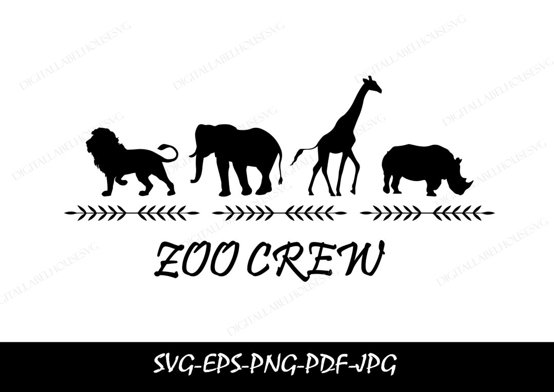 Zoo Crew Svg, Zoo Animals Svg Clip Art, Teacher Shirt Svg, Zoo Crew Svg ...