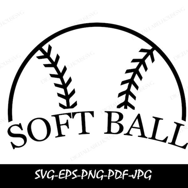 Softball Silhouette - Etsy
