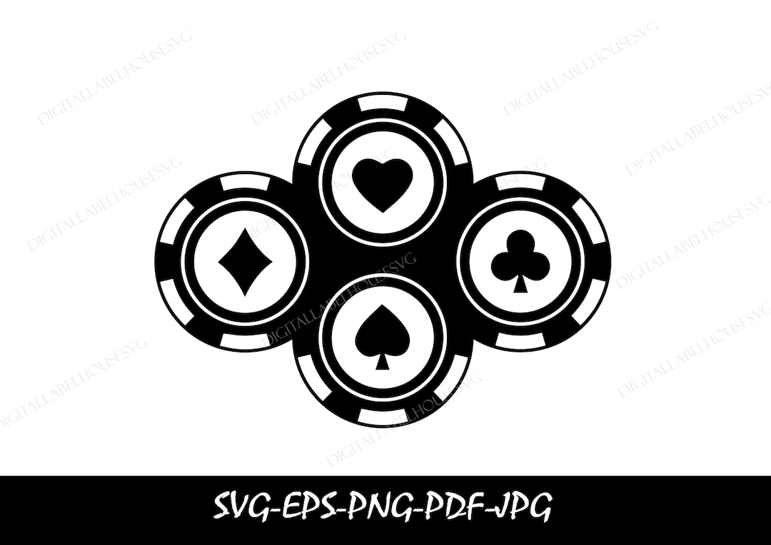 Poker Chips SVG Files | Casino Chips Cut Files | Gambling Vector Files ...