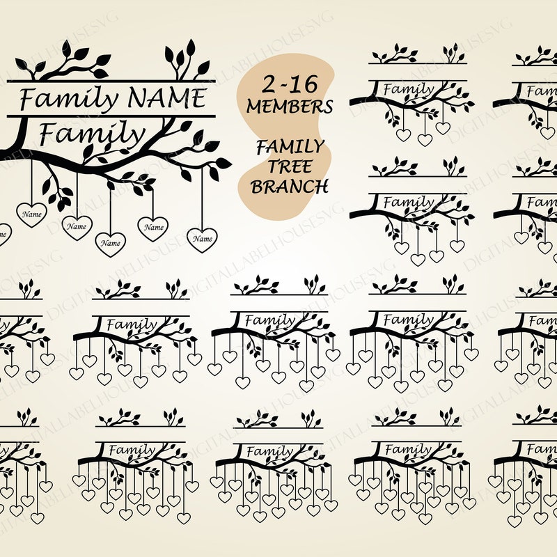 Family Tree Svg - Etsy
