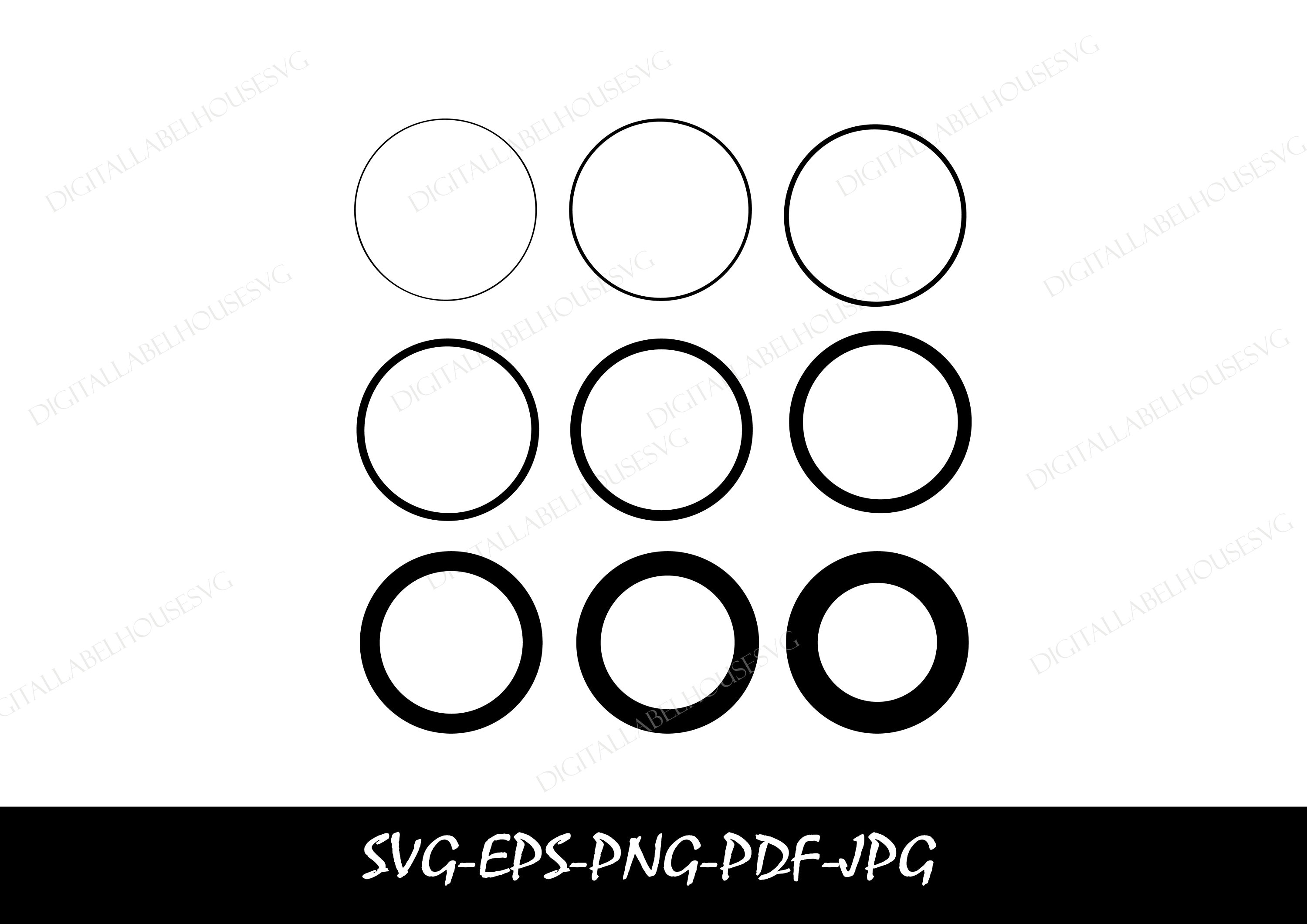 Circle Frame Svg, Circle SVG, Circle Monogram Svg, Circle Border Svg ...