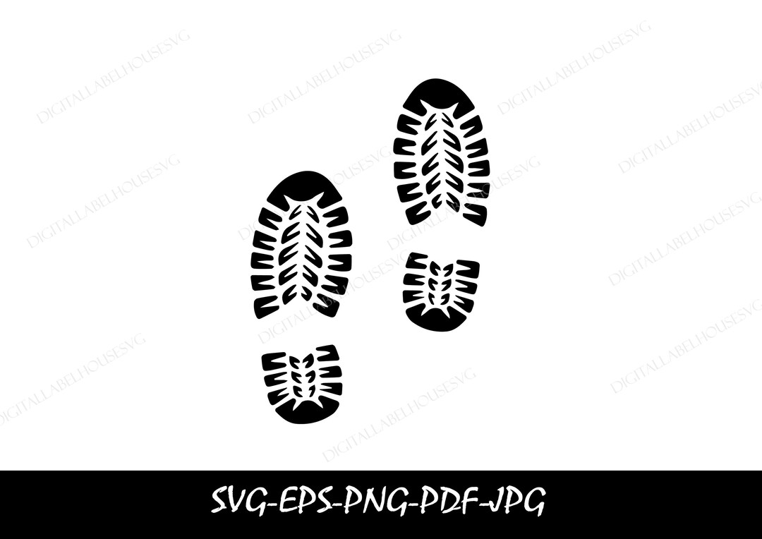 Hiking Boot Prints SVG, PNG, EPS, Pdf, Jpg Instant Digital Download ...