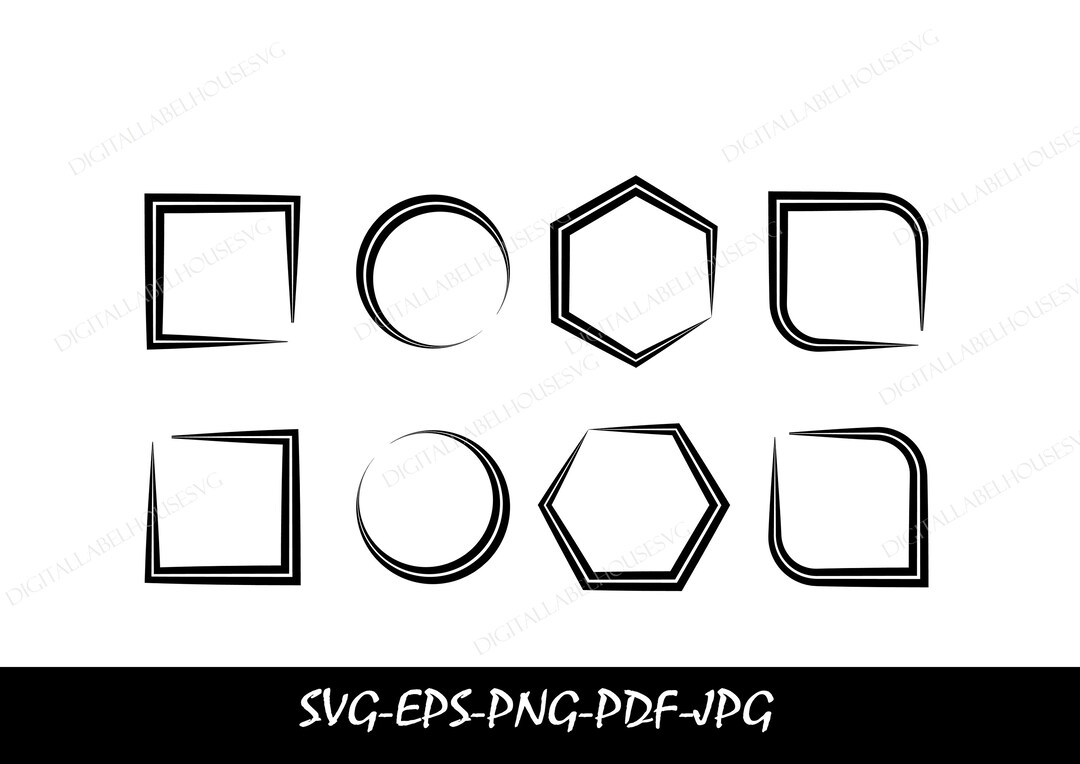 BASIC SHAPES SVG Bundle Basic Shape Outline Svg Bundle - Etsy
