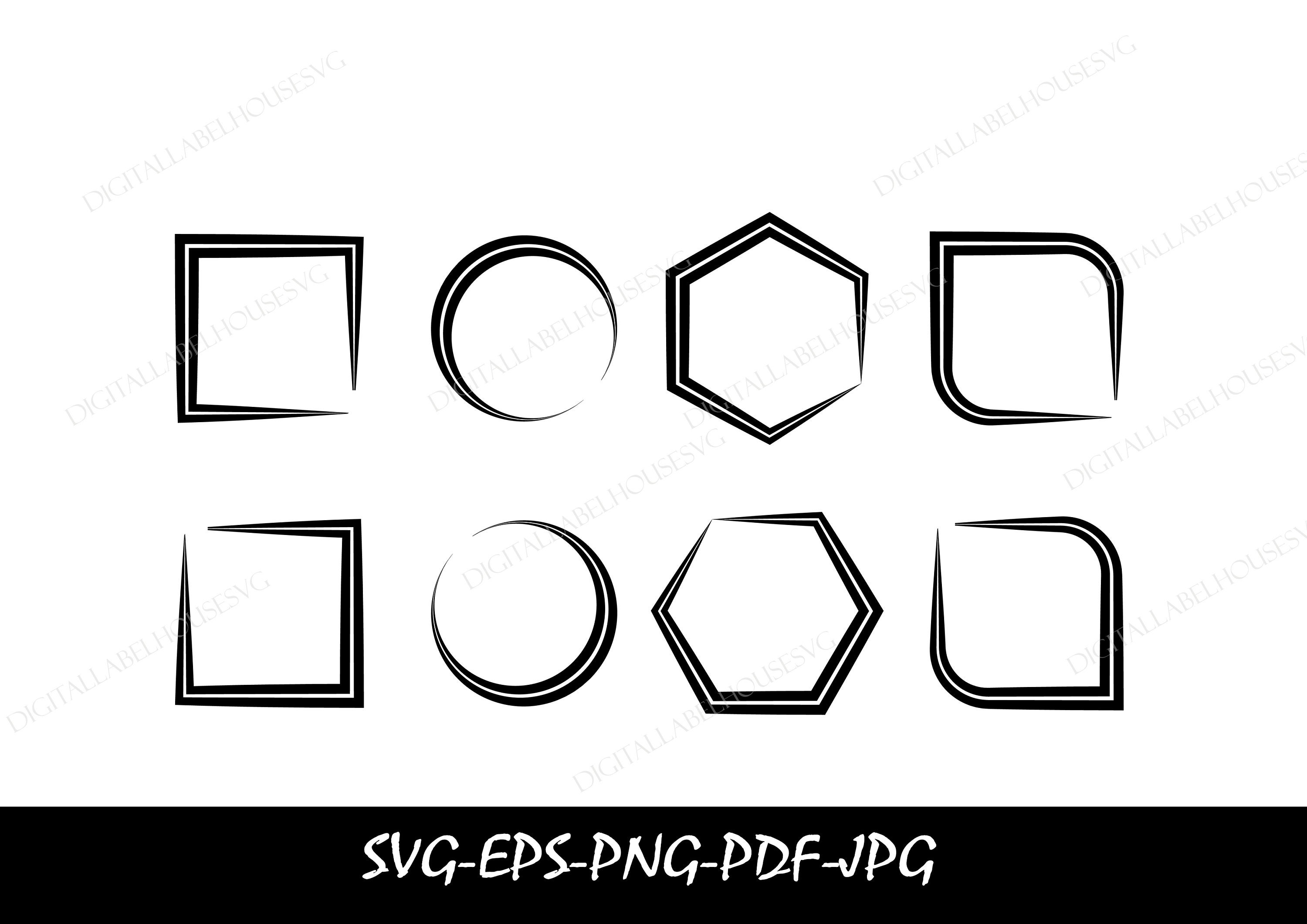 BASIC SHAPES SVG Bundle , Basic Shape Outline Svg Bundle, Instant ...