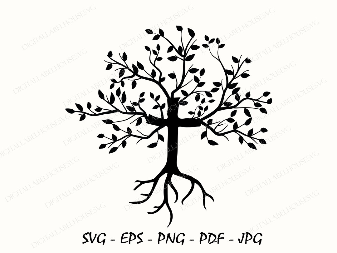 Tree Cross SVG Cut File, Christian Cross, Cross Clipart, Cross PNG ...