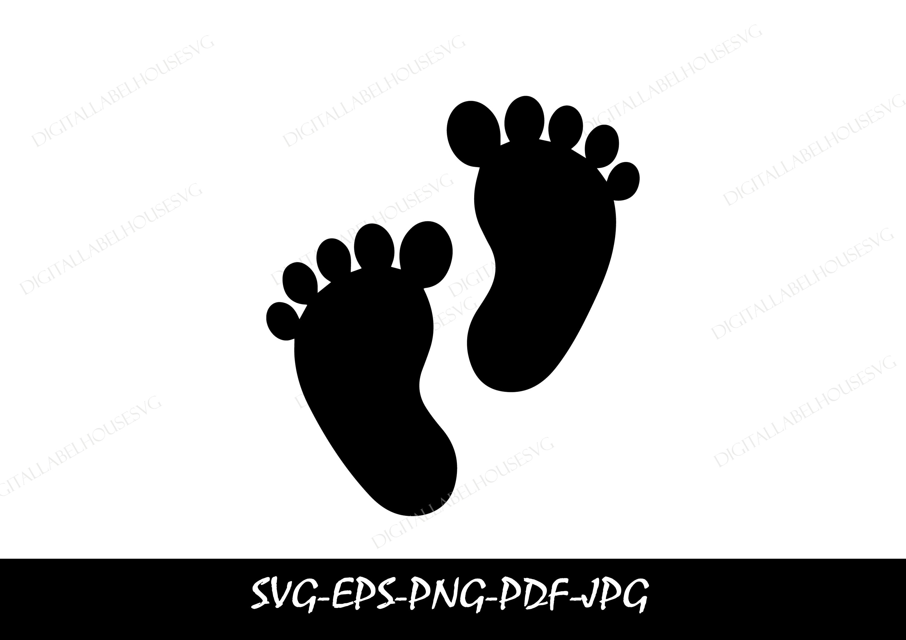 Foot Prints SVG PNG JPG Commercial Use Digital Cut File - Etsy