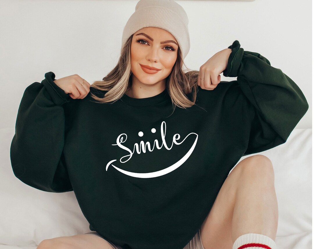Smile SVG / Fine and Fancy Black Cursive / Script Capitalized Word ...