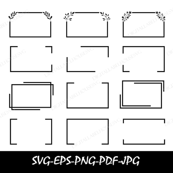 Rectangle Boarder Svg - Etsy
