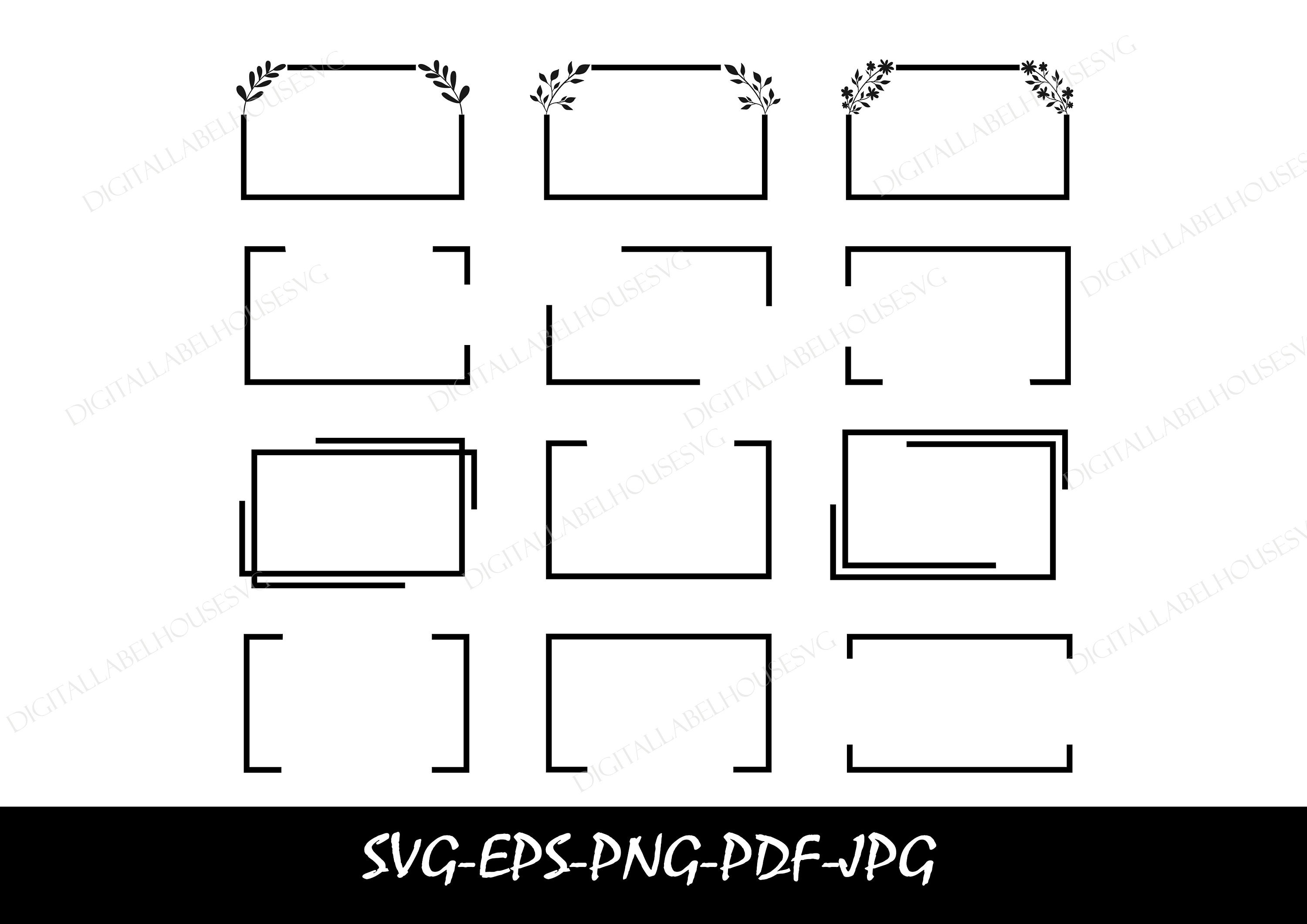 RECTANGLE SVG BUNDLE, Instant Download, Rectangle Svg, Frame Svg, Split ...