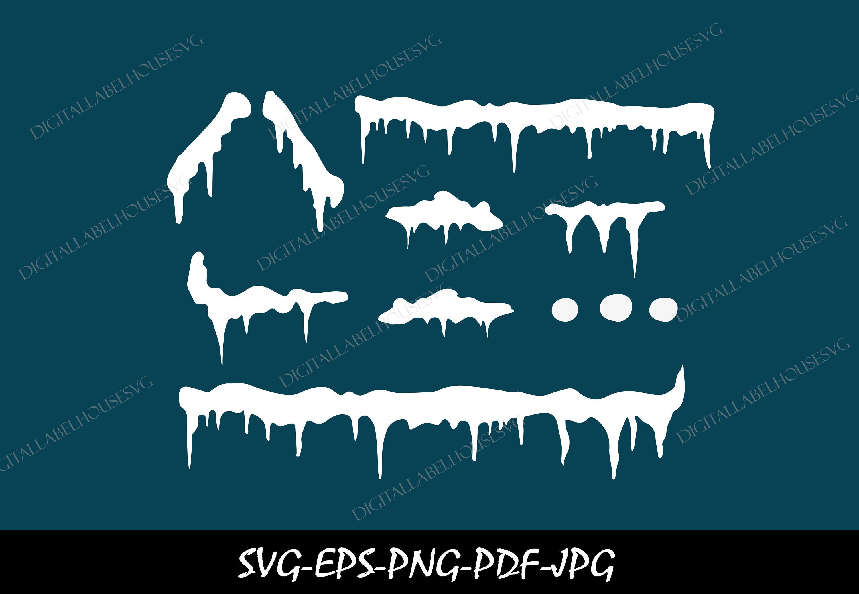Snow Caps SVG Pack - 10 Designs | Digital Download | Christmas Snow SVG ...