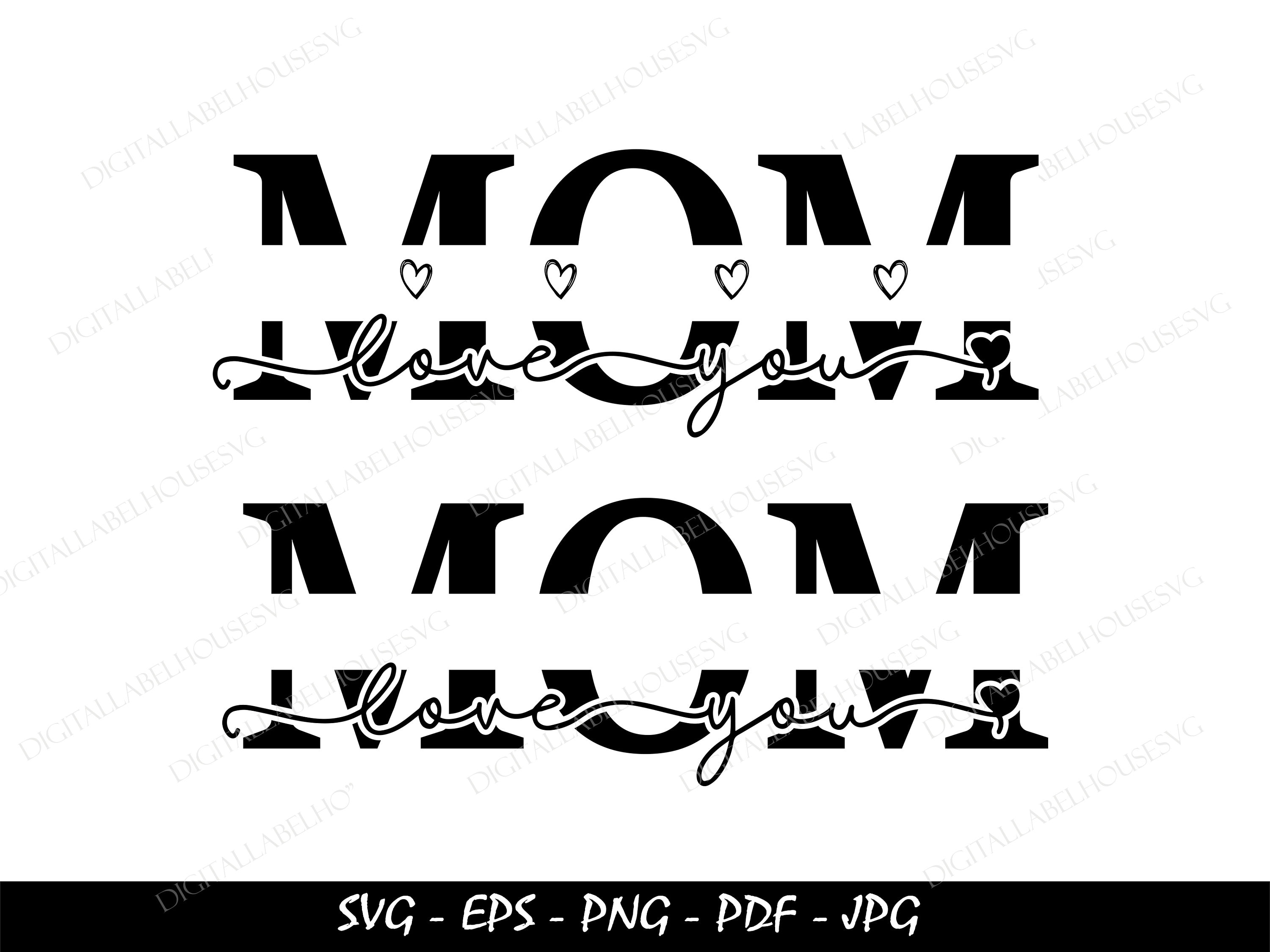 Mom SVG, Mother Svg, Mother's Day SVG, Mom Split Name Frame Svg, Mum ...